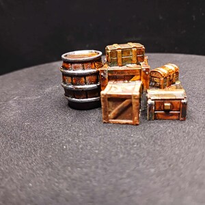 Dungeons and Dragons Painted Terrain Crates Boxes Barrel Dnd and ...