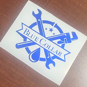 Blue Collar Decal - Etsy