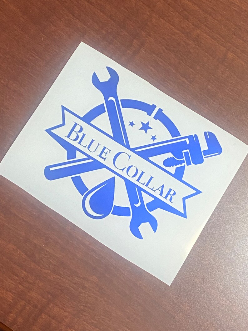 Blue Collar Decal - Etsy
