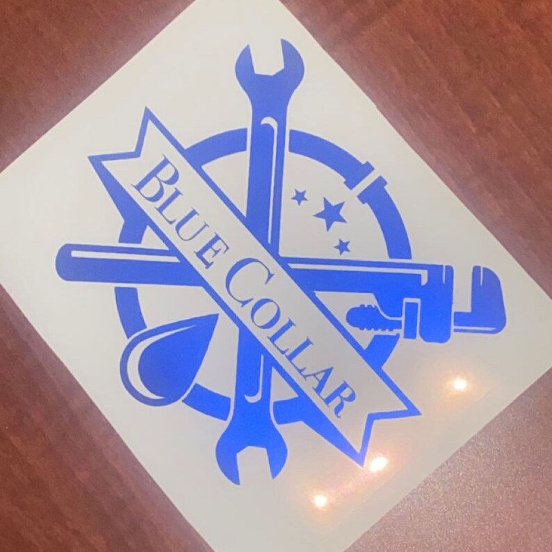 Blue Collar Decal - Etsy