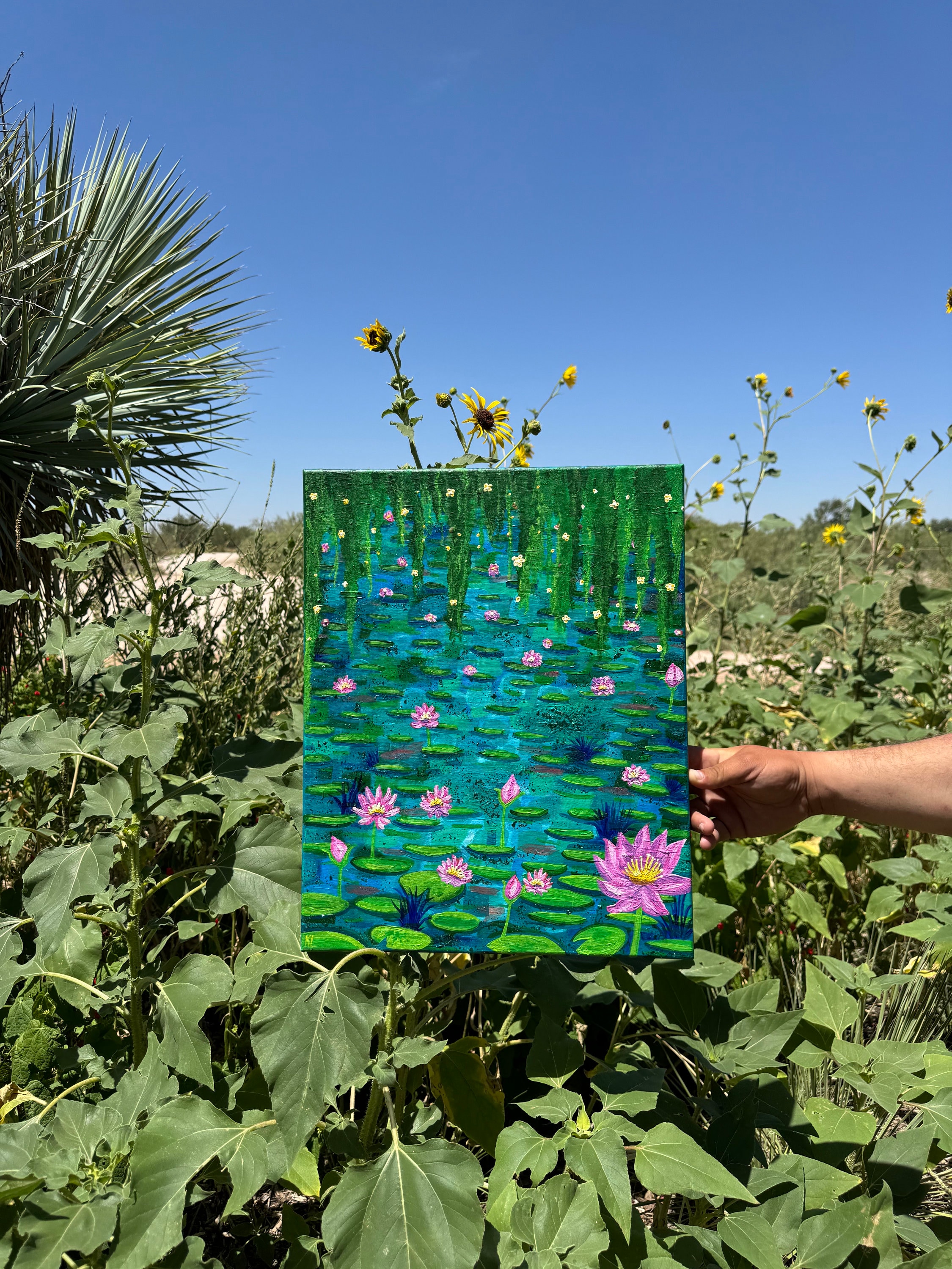 16x20 Lily Pads Acrylic Painting | Original Art | - Etsy