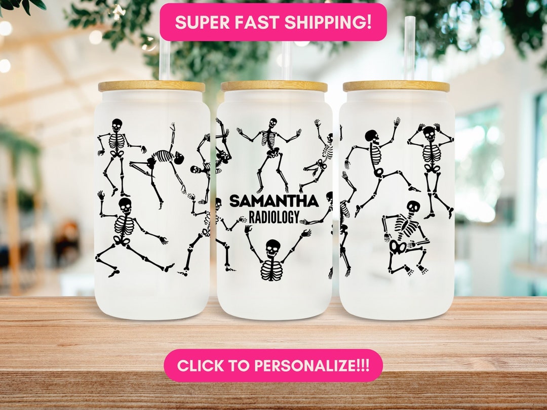 Custom Radiology Frosted Cup, Rad Tech Appreciation Radiologist Gifts ...