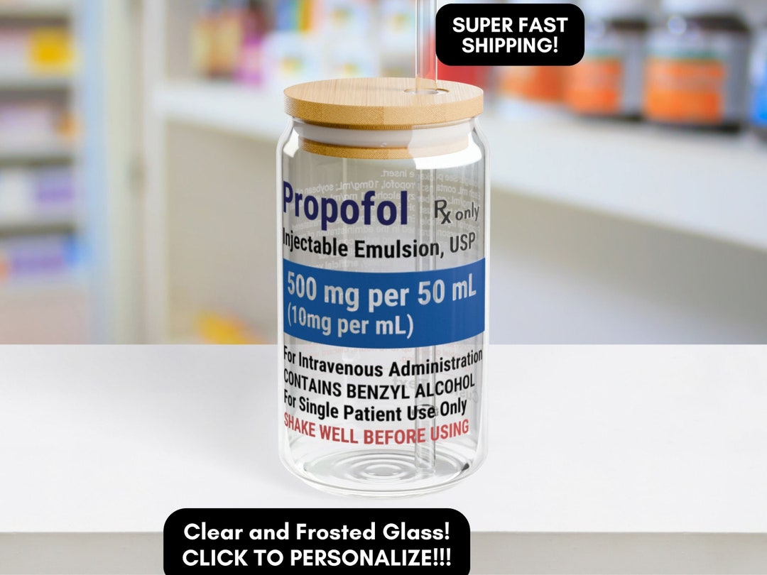 Propofol RX Tumbler, Anesthesiologist Gift for Doctor ICU Pharmacist ...