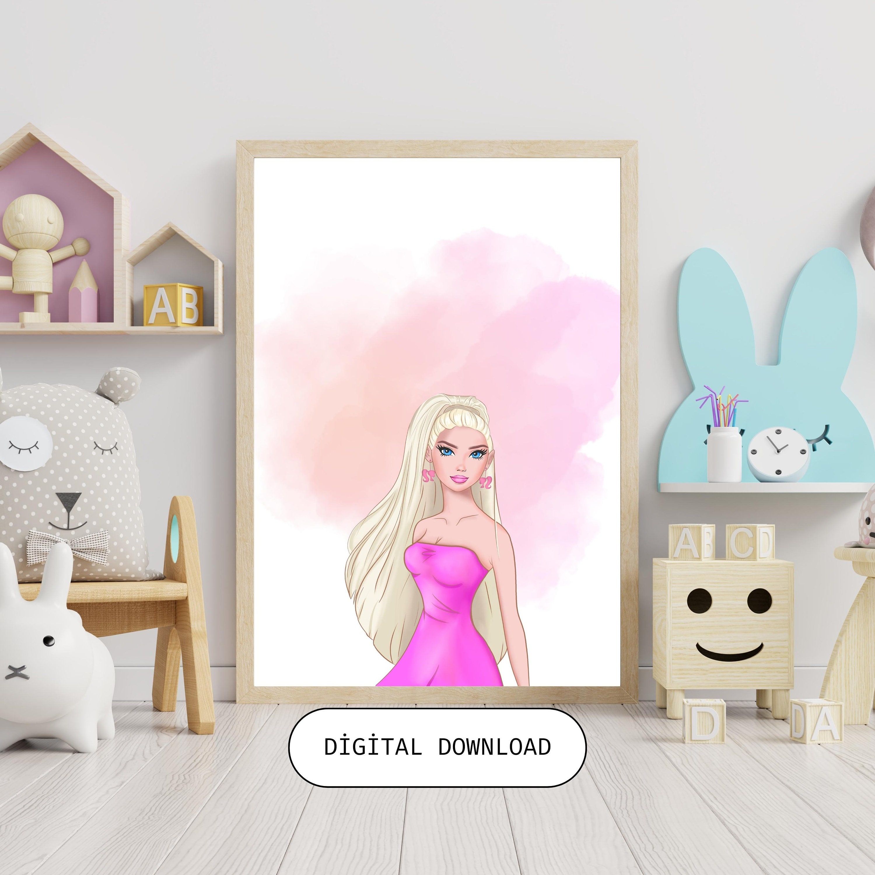 Barbie Set of 3 Wall Prints / Barbie Girls Bedroom Decor / - Etsy