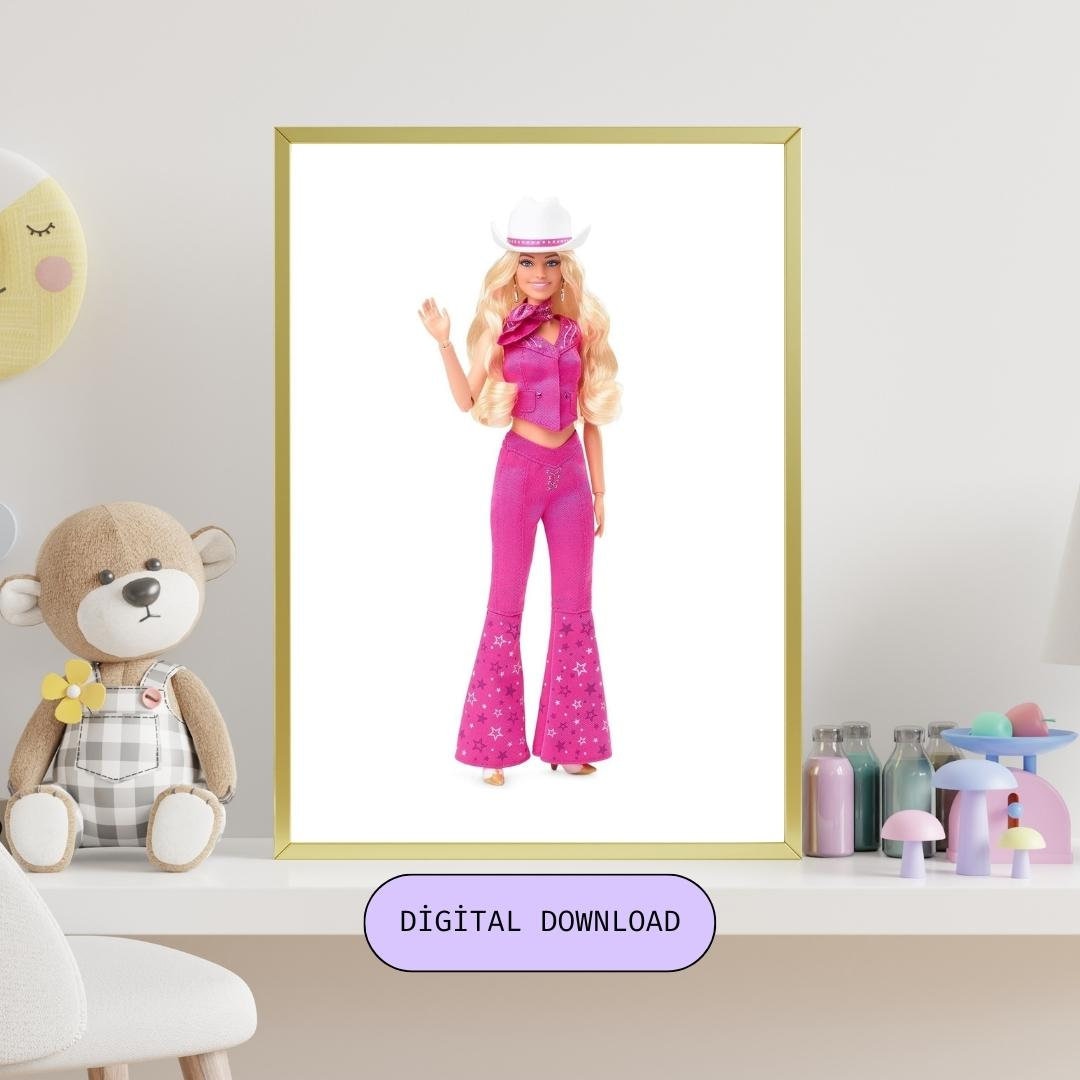 Cowboy Barbie Wall Decor / Barbie Movie Poster / Cowgirl Wall Art ...