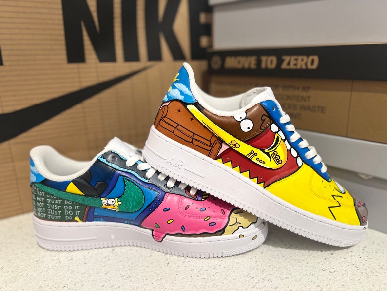 The Simpsons Custom Air Force Nike Shoes - Etsy