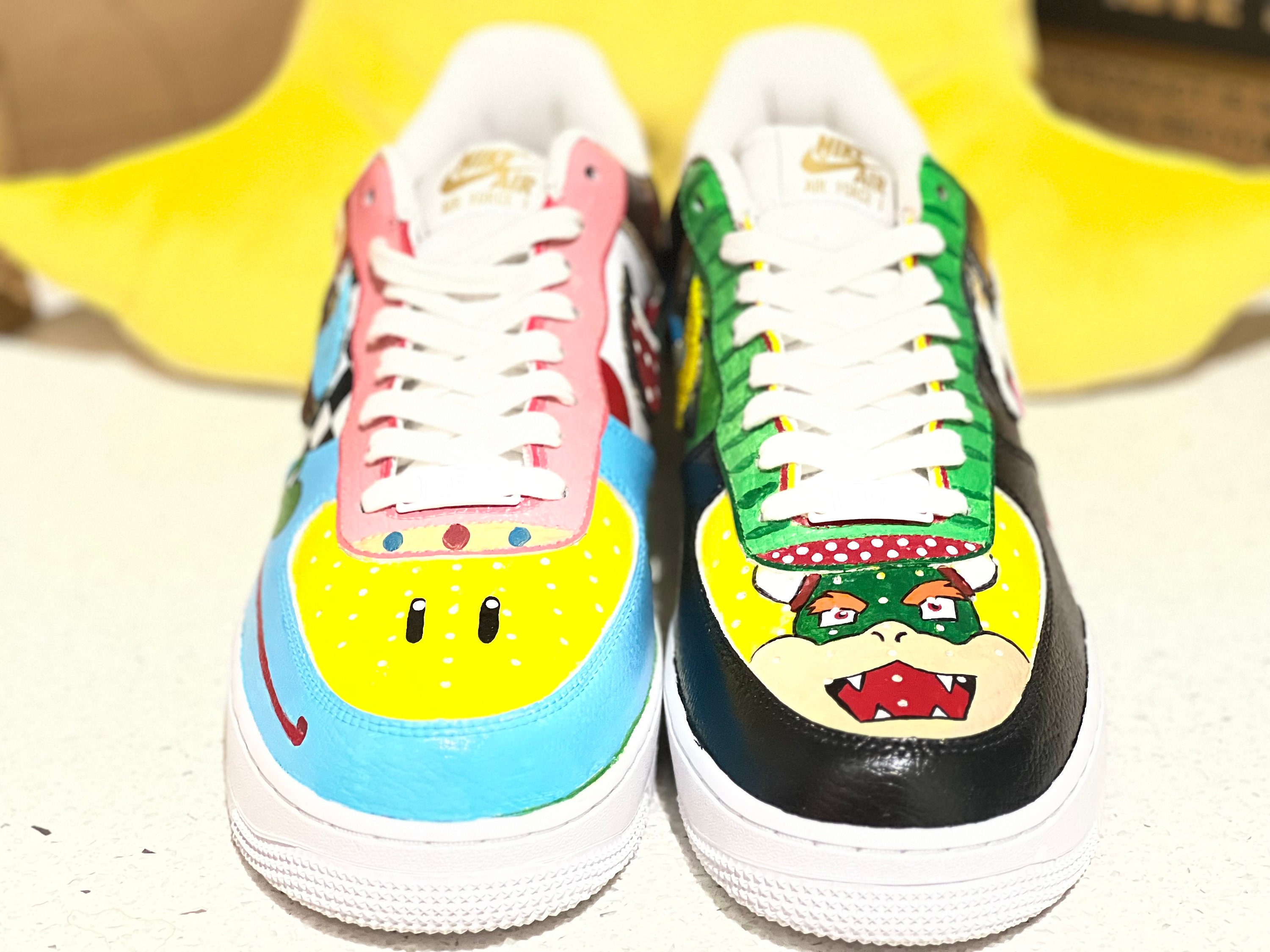 Nike Customer Super Mario Shoes - Etsy