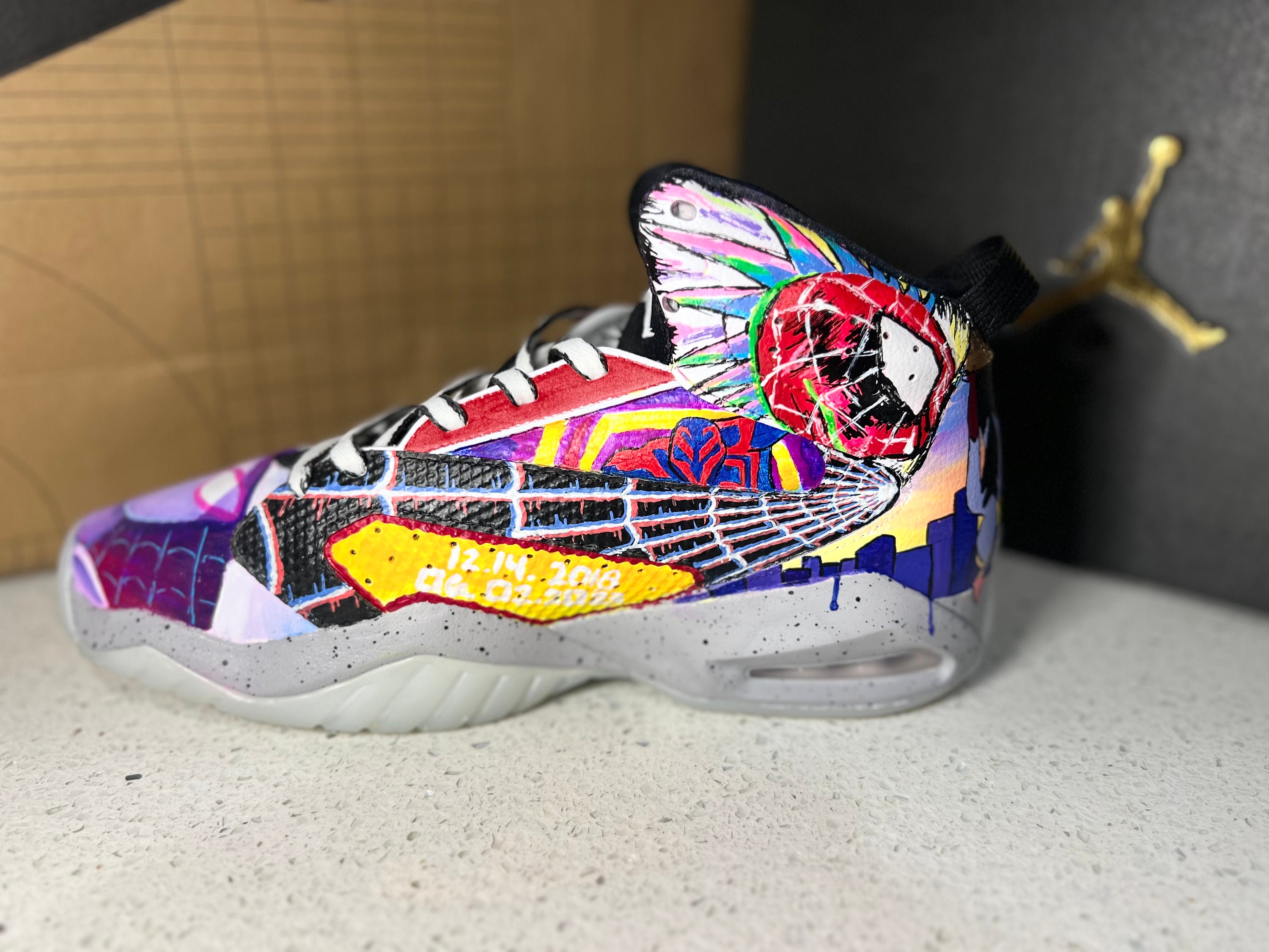 Custom Spider-man Nike - Etsy