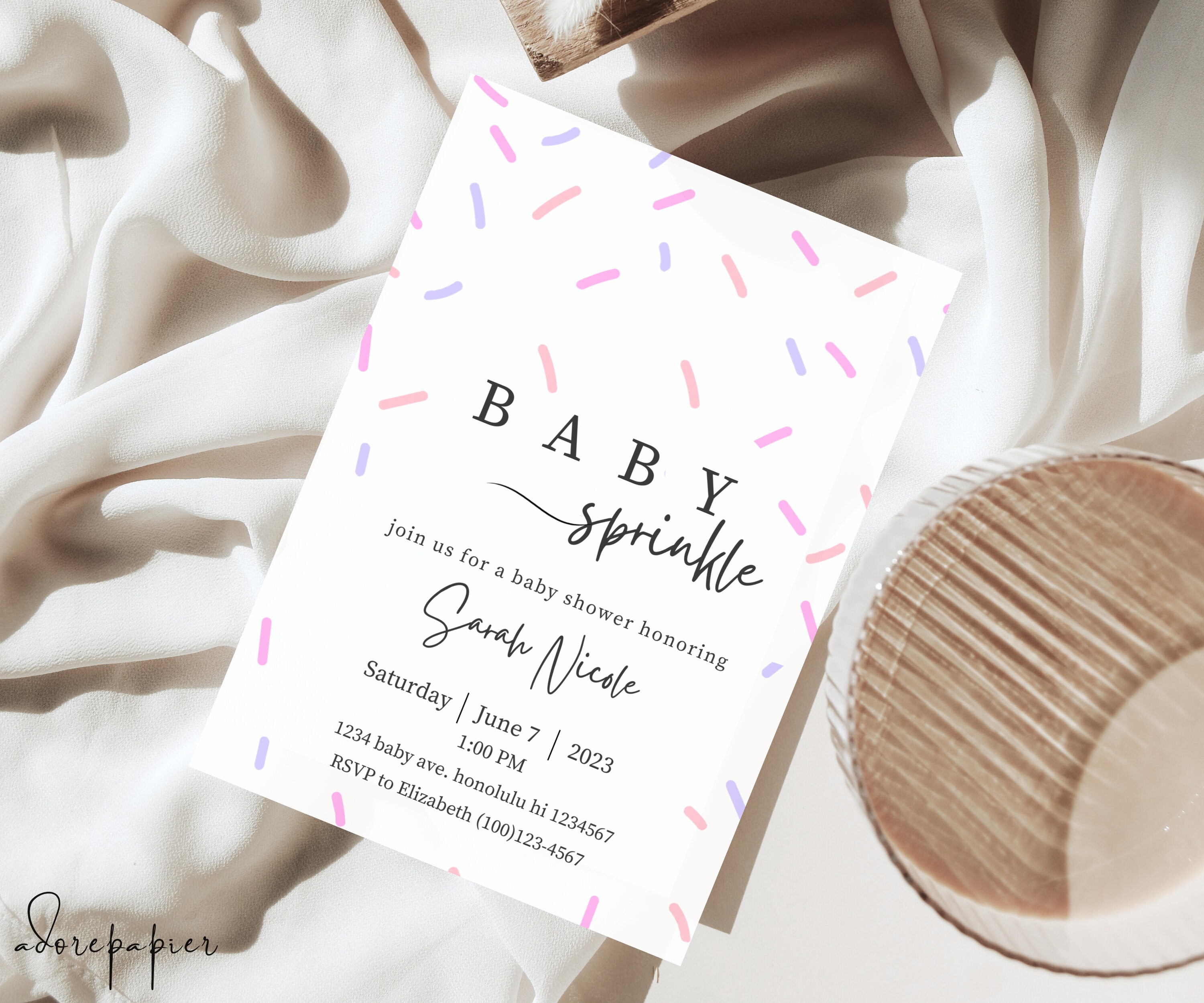 Editable Baby Sprinkle Template Bundle Baby Sprinkle - Etsy
