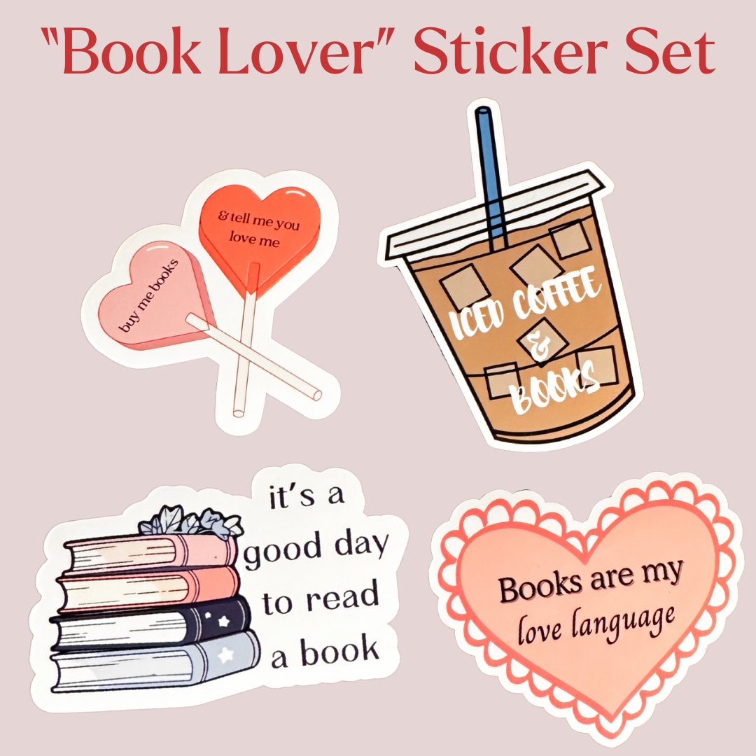 Book Sticker Set | Book Lover - Etsy