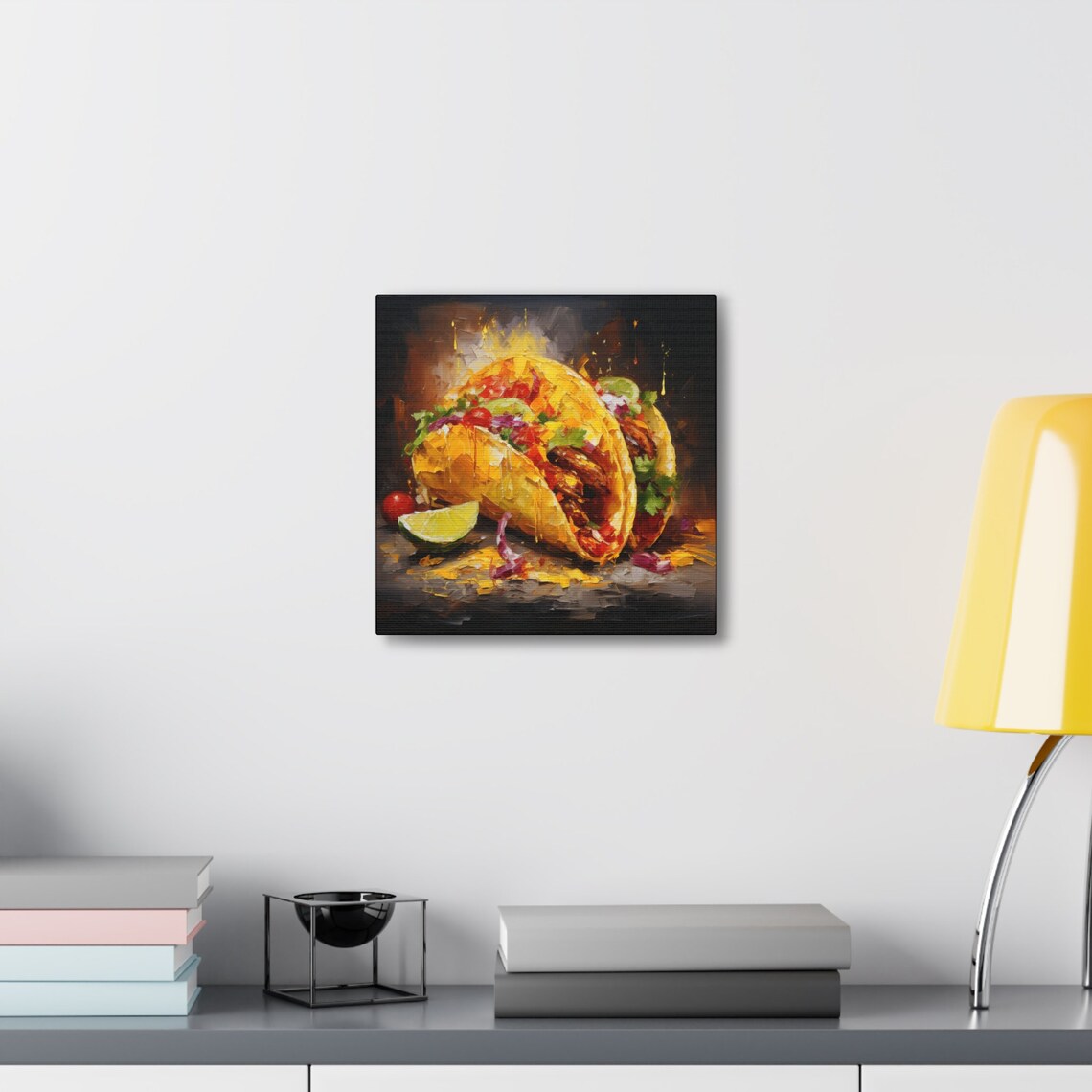 Picasso Style Taco Painting, Taco Canvas, Taco Painting, Mexican Theme ...