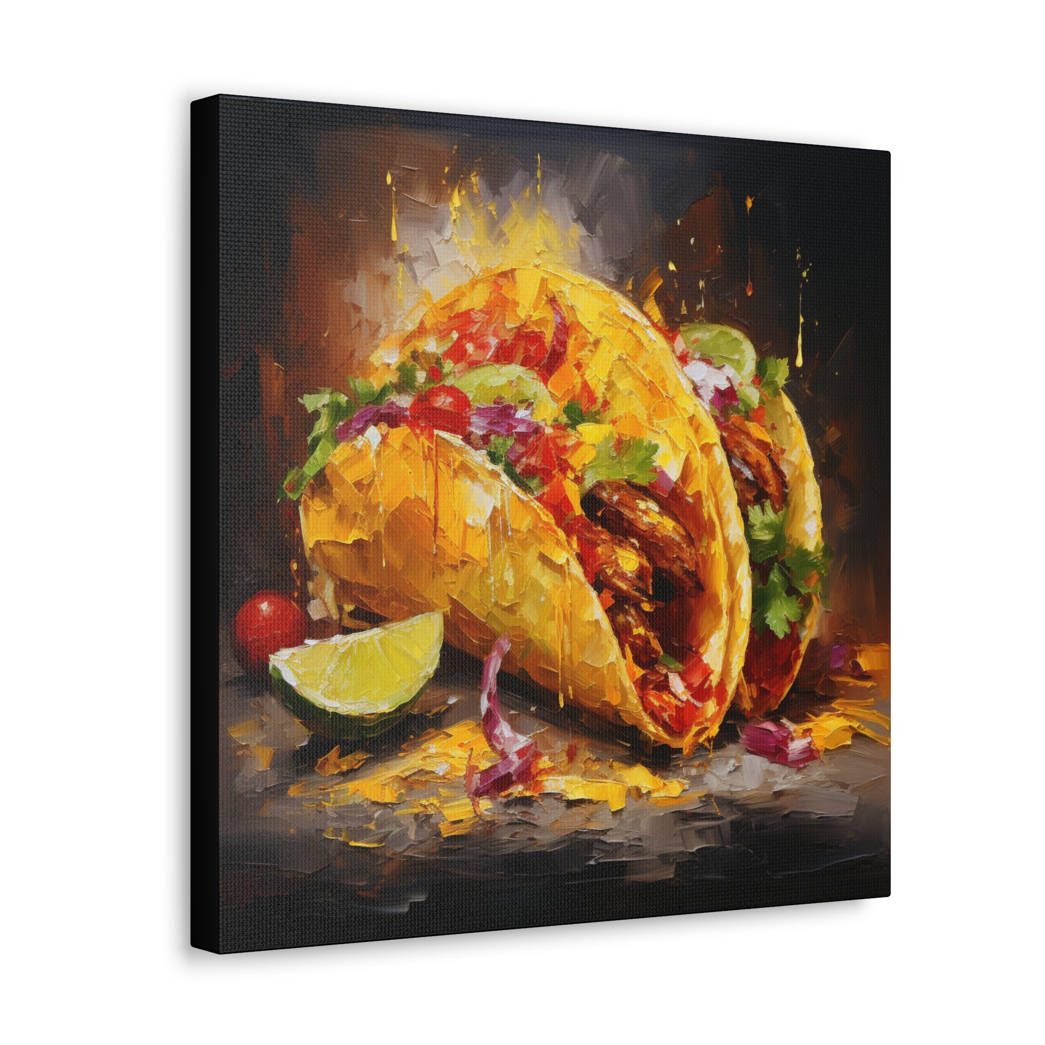 Picasso Style Taco Painting, Taco Canvas, Taco Painting, Mexican Theme ...