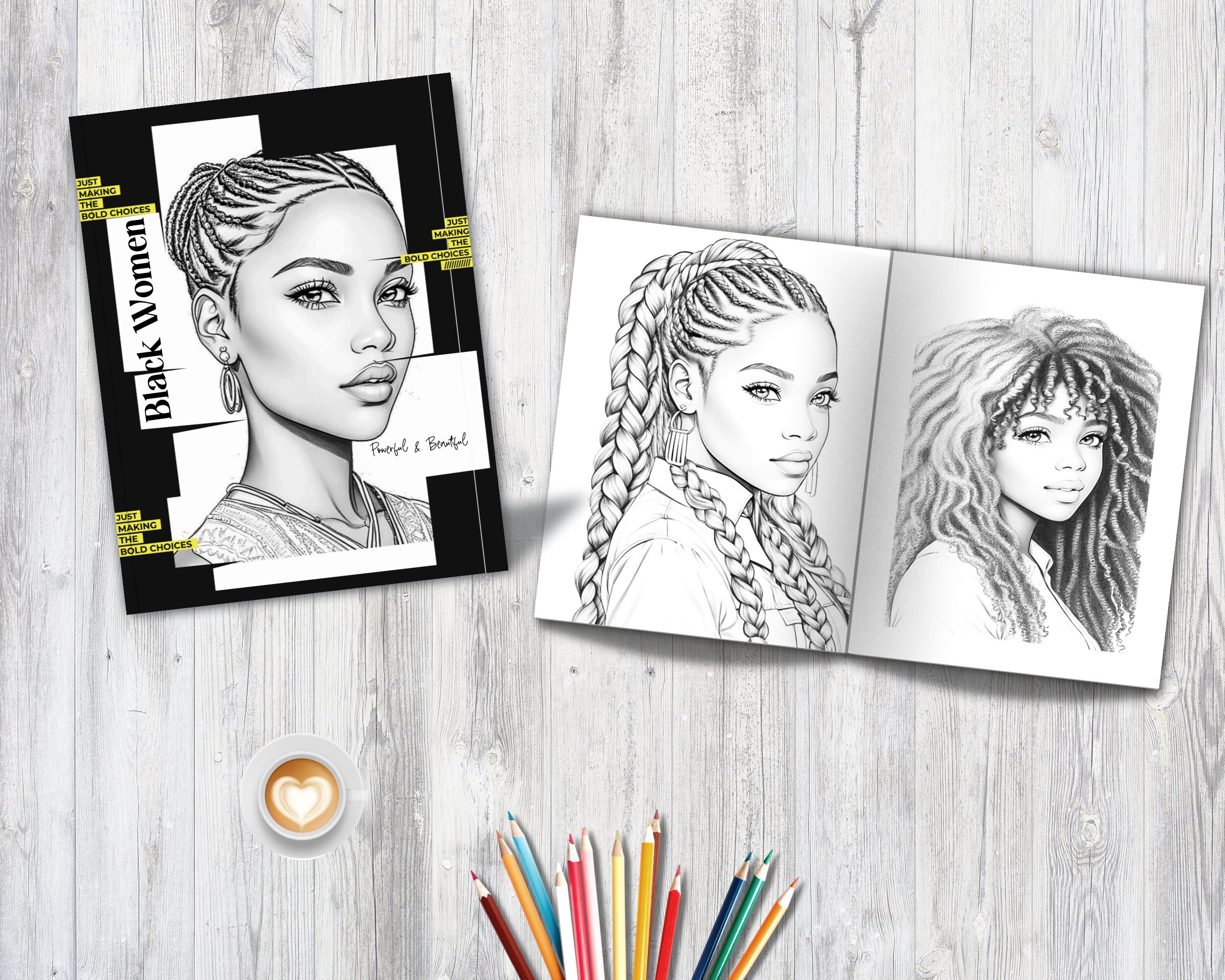 Black Girls Coloring Book Black Women PDF-42 Pages - Etsy