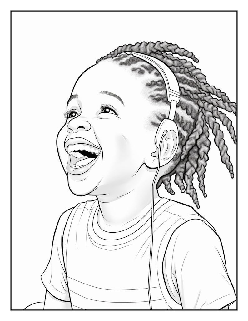 Black Kids Coloring Book Boys and Girls Coloring Pages 82 Pages - Etsy