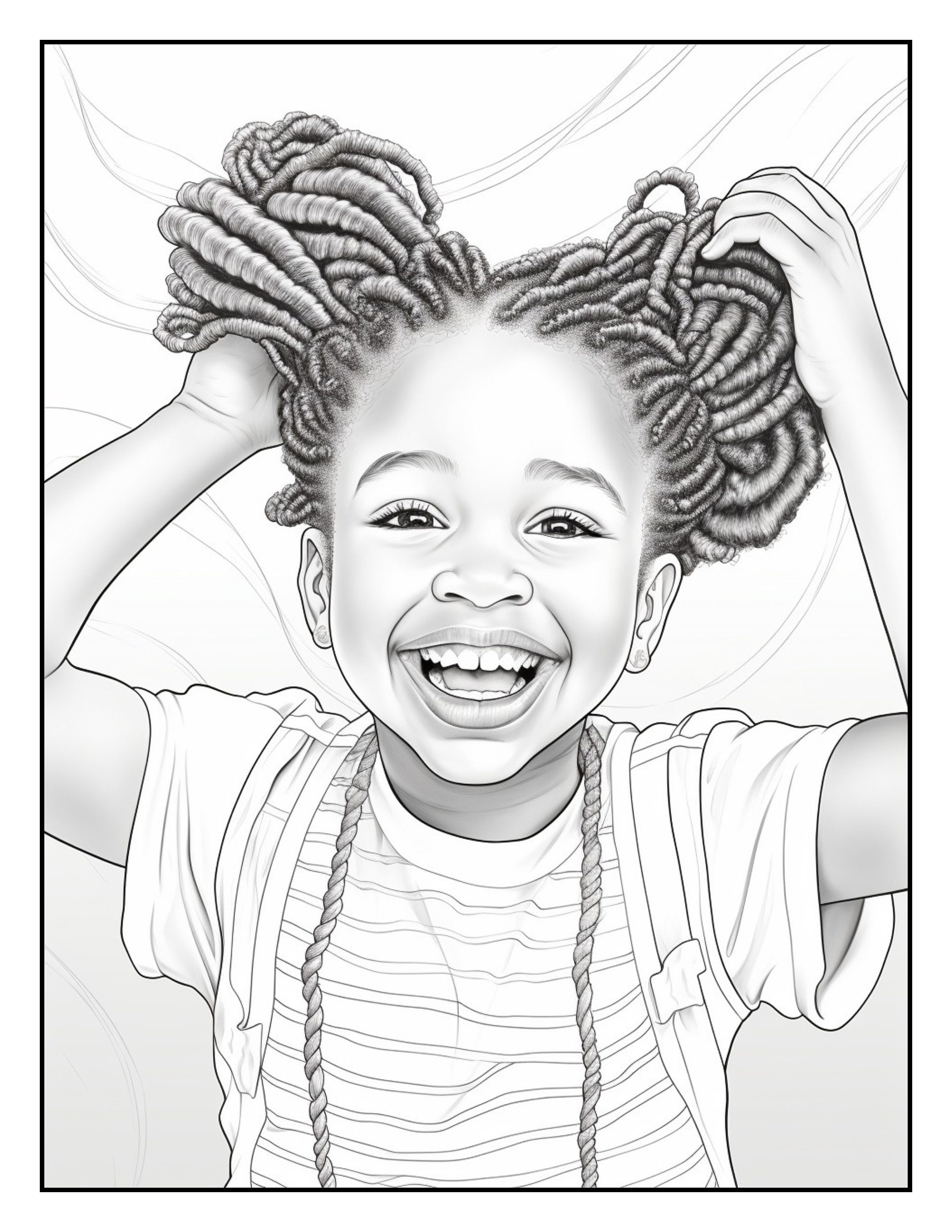 Black Kids Coloring Book Boys and Girls Coloring Pages 82 Pages - Etsy