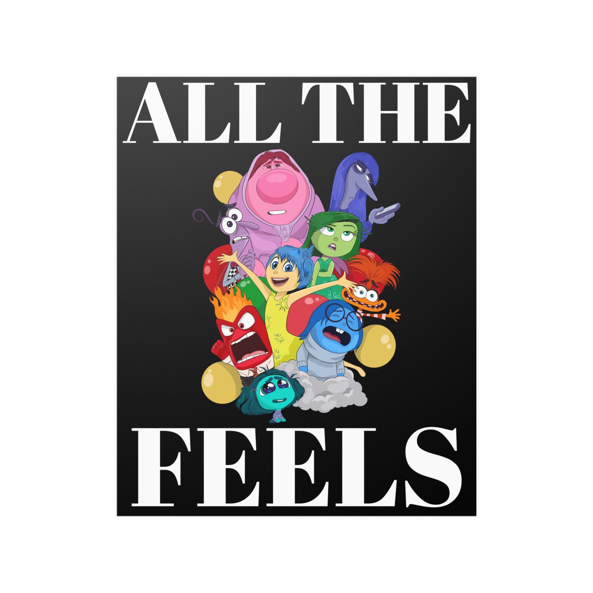 Poster Inside Out Movie Poster Emotion Characters Design 2 Sizes - Etsy