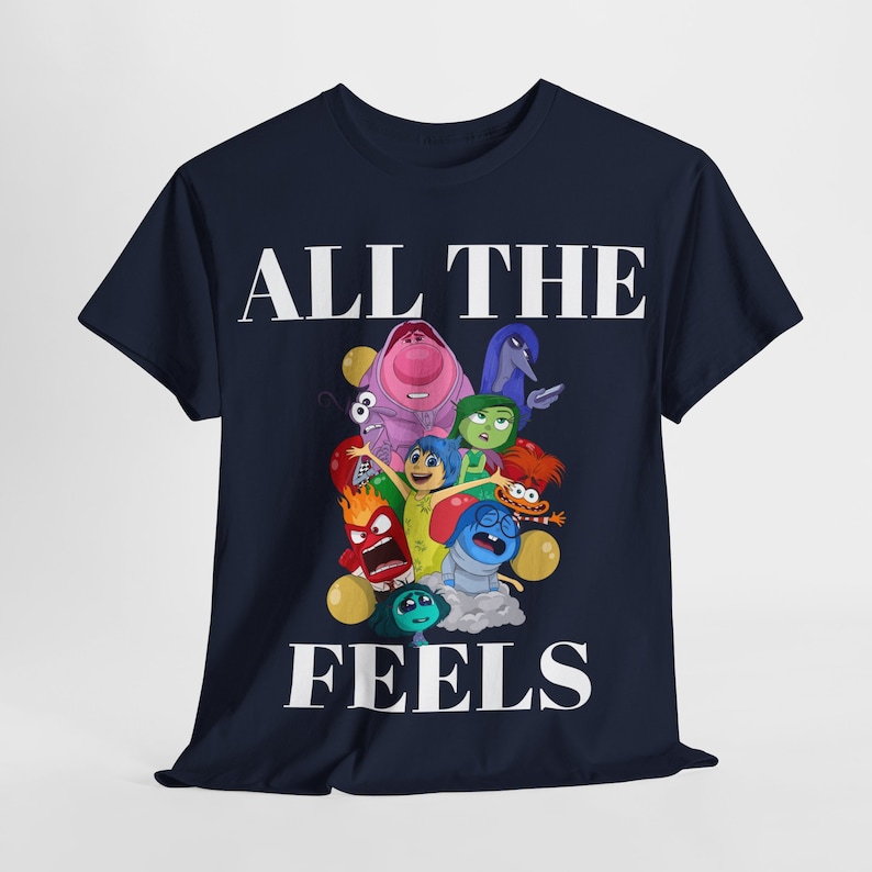 Inside Out 2 Movie Emotion Characters ADULTO Camisa gráfica pesada ...