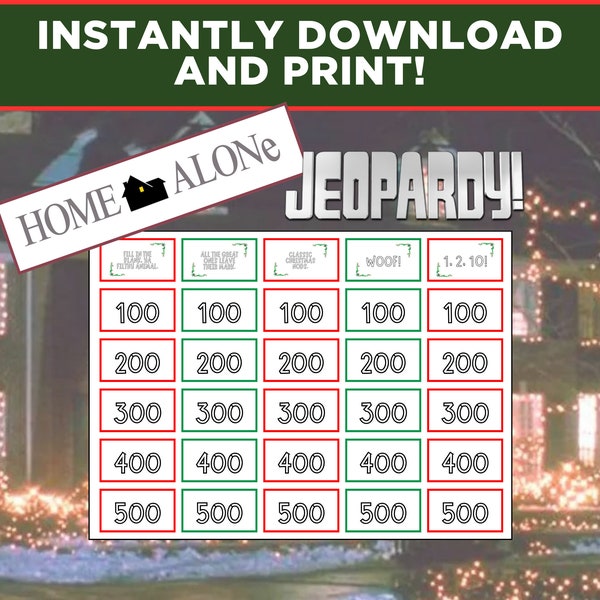 Christmas Movie Jeopardy - Etsy