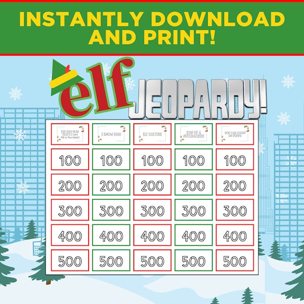 Christmas Movie Jeopardy - Etsy