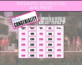 Legally Blonde Jeopardy - Movie Trivia Game - Printable Game ...