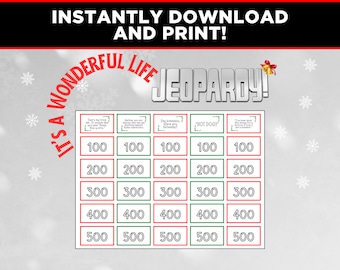 Home Alone Movie Jeopardy - Movie Trivia Christmas Game - Christmas ...