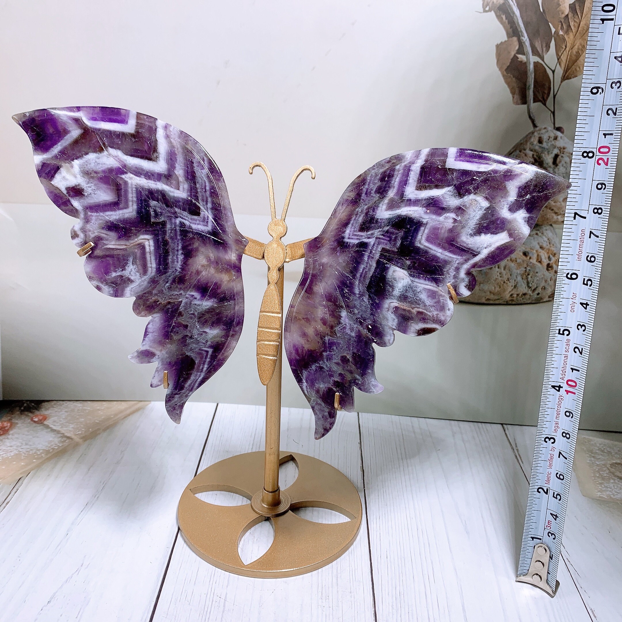 Natural Big Amethyst Butterfly Wings,crystal Butterfly Wings With Stand ...