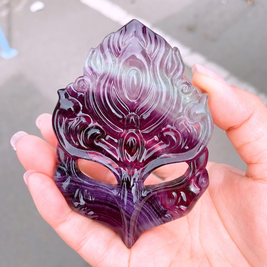 Wholesale Crystal Masks Natural Healing Products Stone Craft Fluorite ...