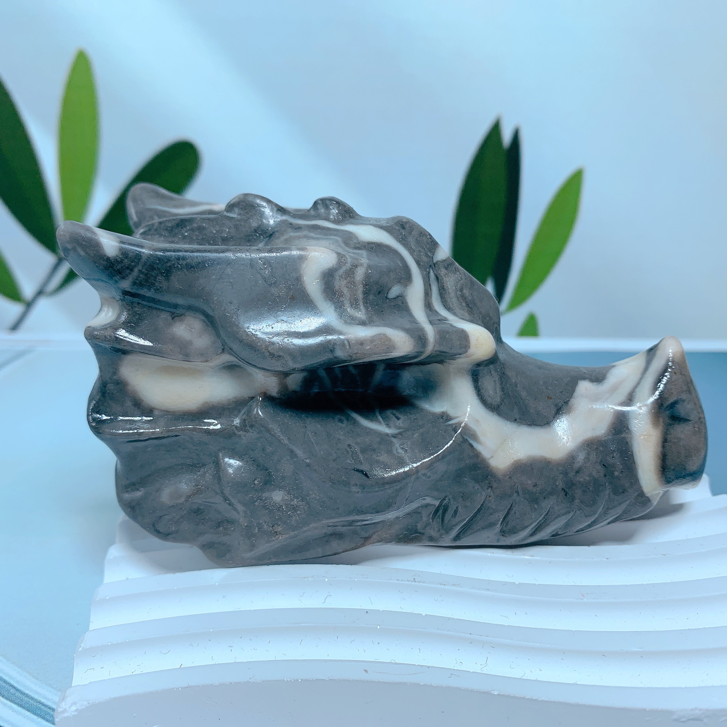 4.7natural Shell Jade Dragon Headbig Crystal Dragon - Etsy