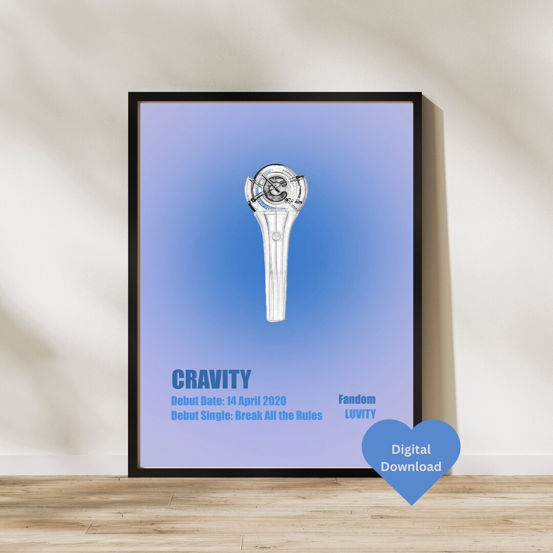 Cravity Minimalistic Lightstick Digital Poster KPOP, Aesthetic Cravity ...