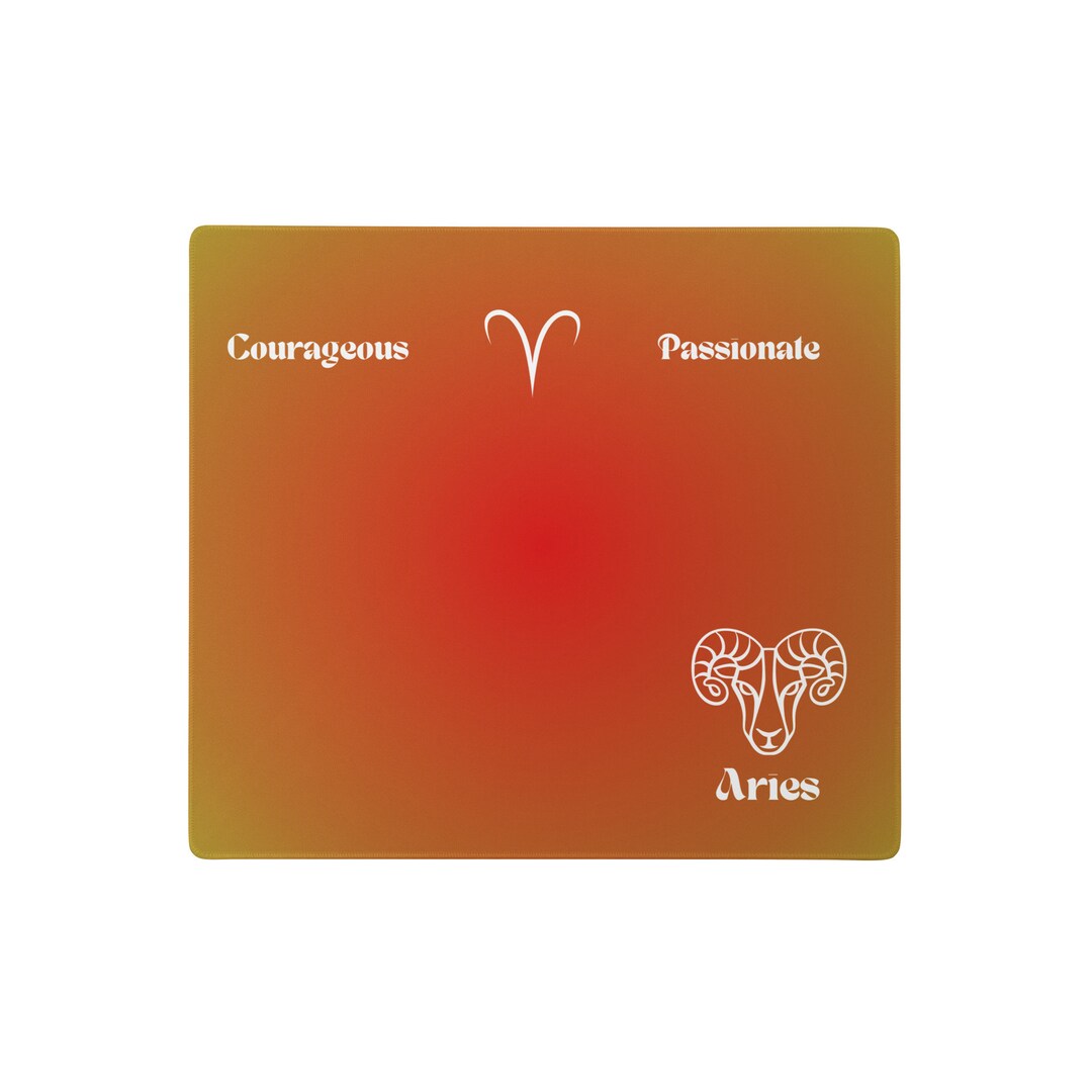 Astrology Sign Mouse Pad, Aries, Gaming Mouse Pad, Aesthetic, Tech ...