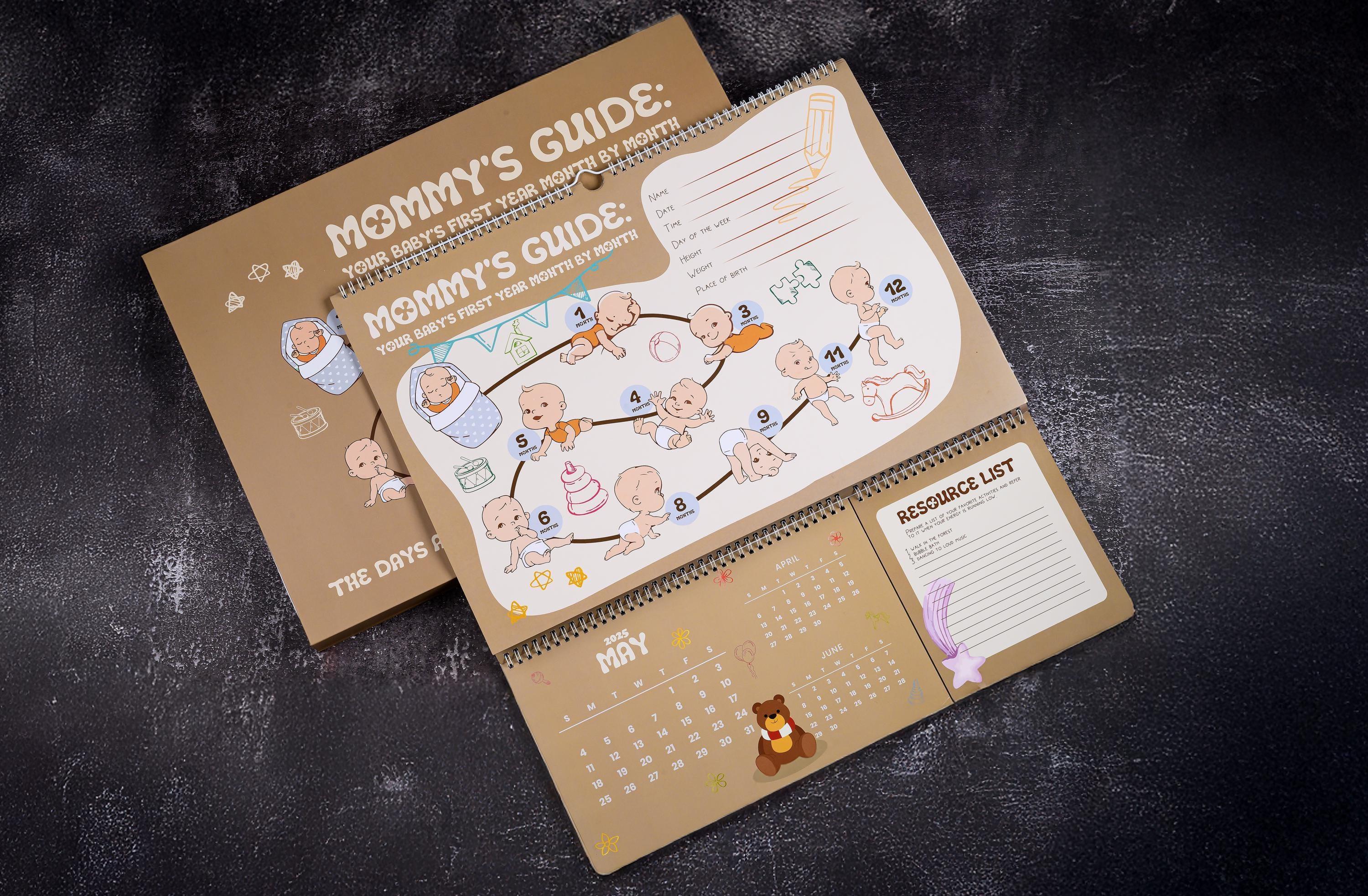 Mommy’s Guide Baby’s First Year Wall Calendar – Monthly Baby Milestone ...