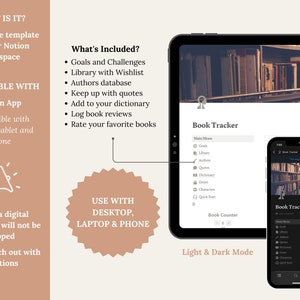 Notion Book Tracker, Reading Challenge Tracker Digital, Book Journal ...