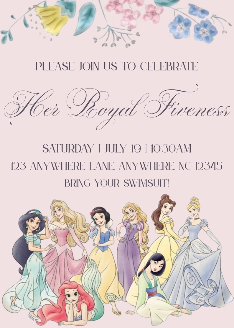 Her Royal Fiveness Birthday Party; Princess Birthday Party; Girls ...