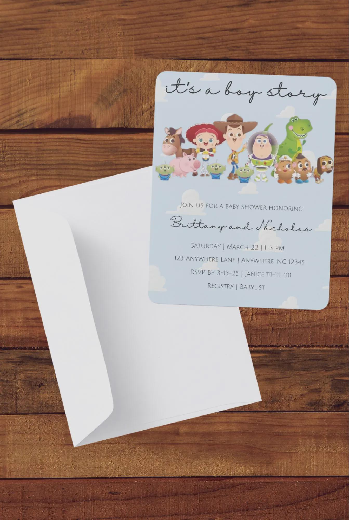 Its a Boy Story Welcome Sign and Invitation; Its a Boy Story Baby ...