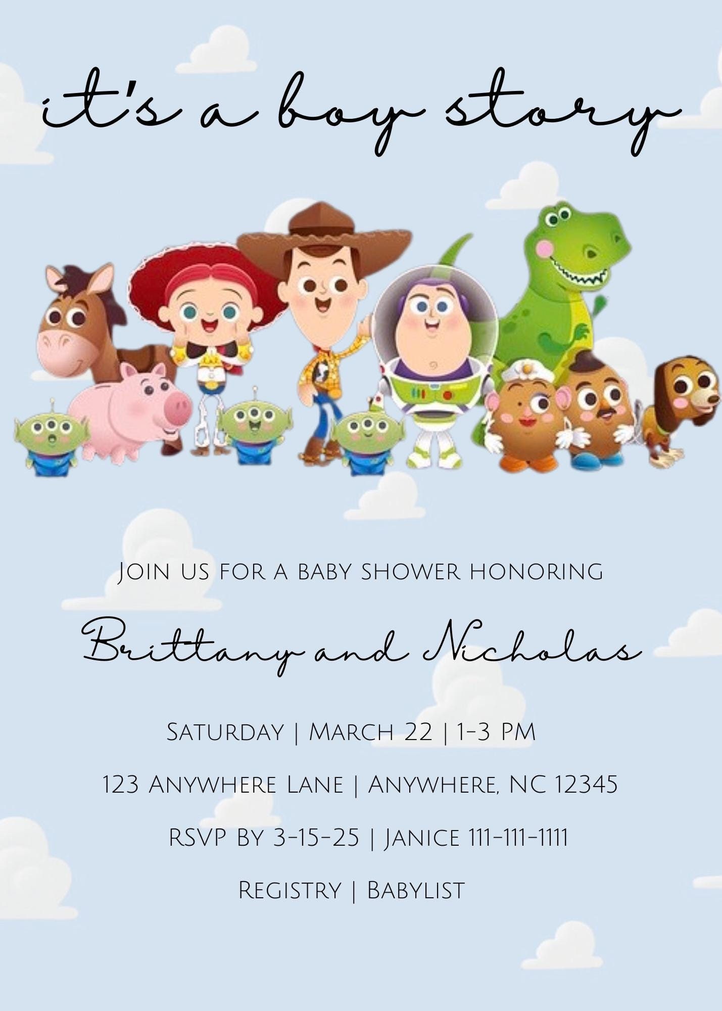 It's a Boy Story! - Toy Story Themed Baby Shower - Etsy