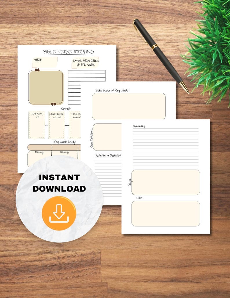 Bible Verse Mapping Printable | Scripture Study Guide | Bible Study ...