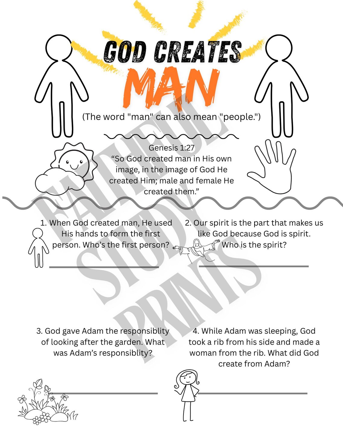 Printable Bible Study Templates for Kids - Fun & Engaging Bible Lessons ...