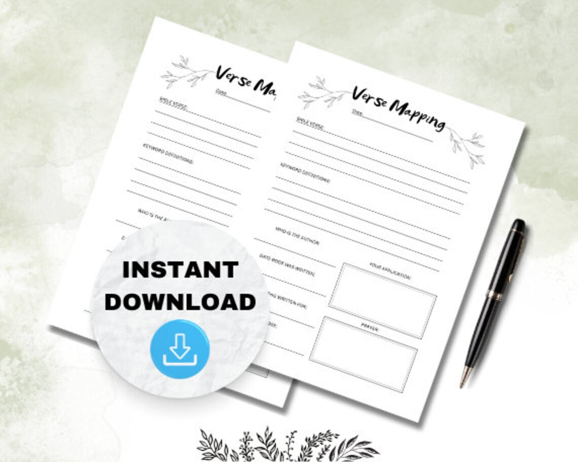 Bible Verse Mapping Printable Scripture Study Guide Bible Study ...