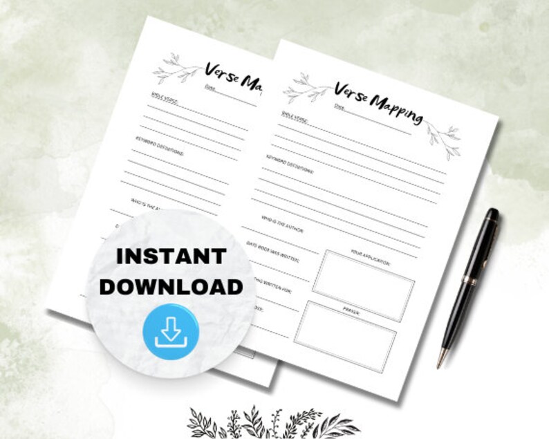 Bible Verse Mapping Printable Scripture Study Guide Bible Study ...