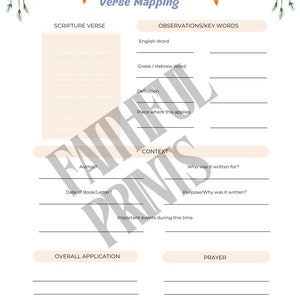 Bible Verse Mapping Printable Scripture Study Guide Bible Study ...