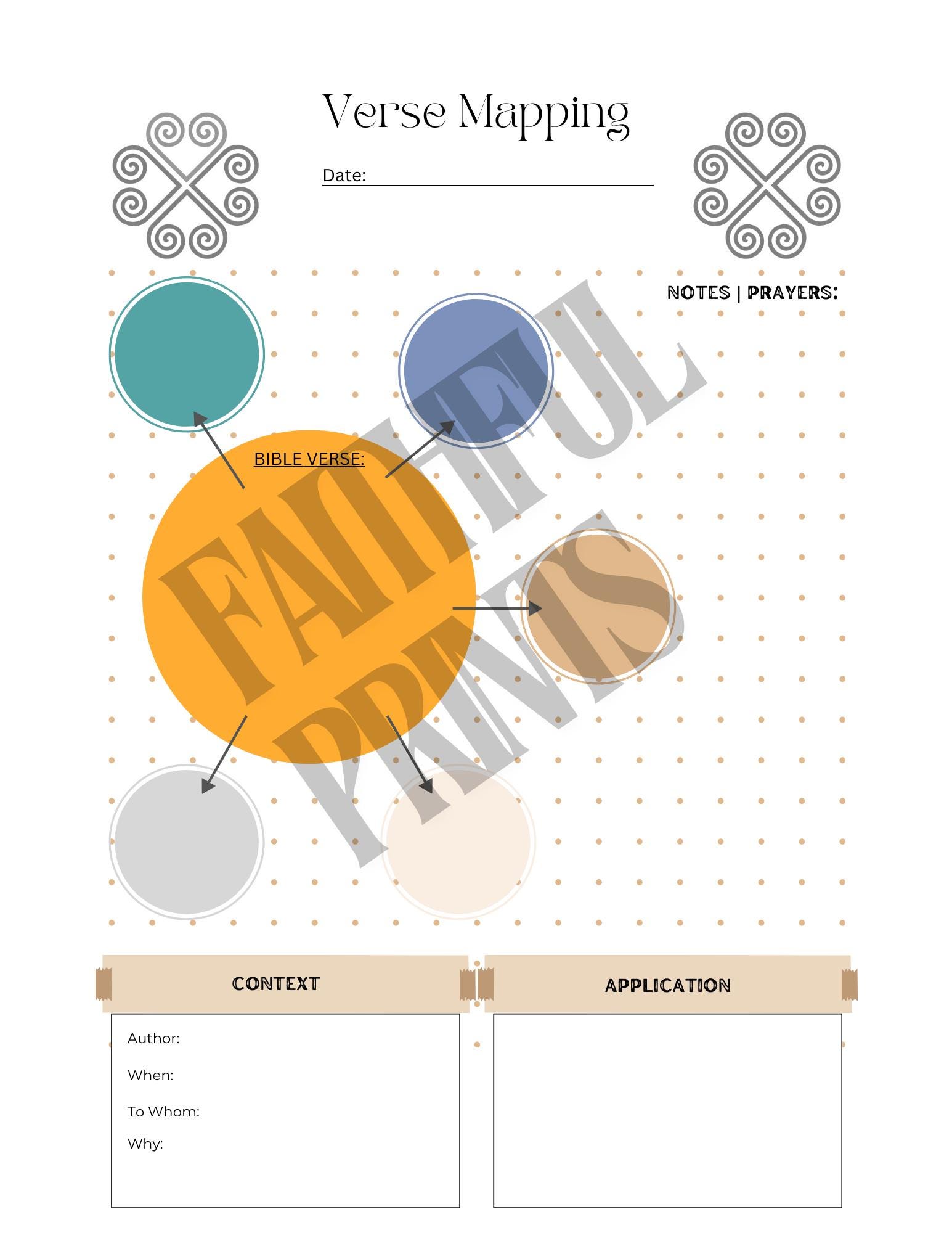 Bible Verse Mapping Printable Scripture Study Guide Bible Study ...