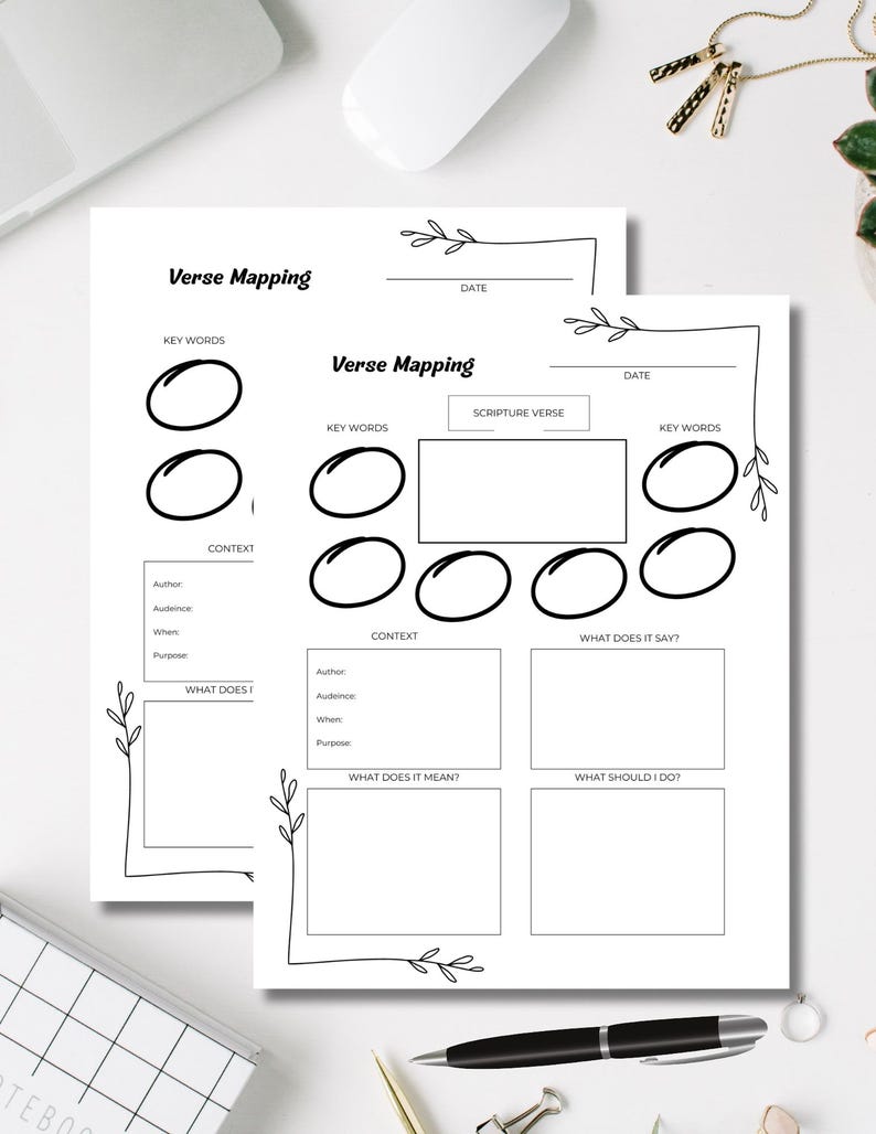 Bible Verse Mapping Printable | Scripture Study Guide | Bible Study ...
