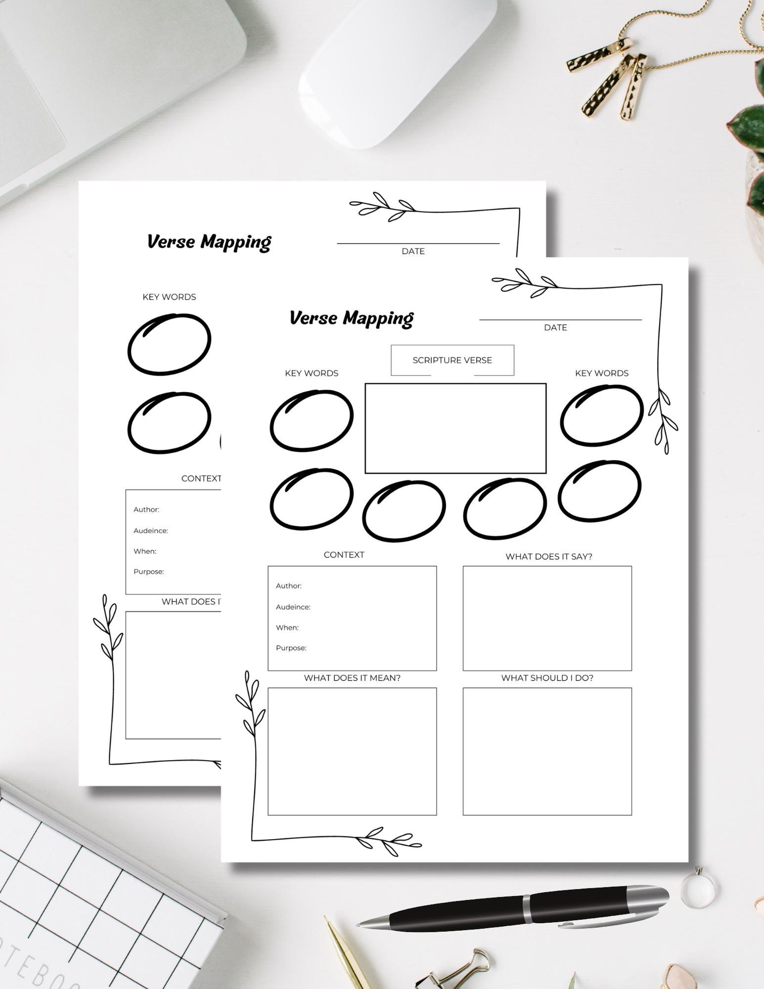 Bible Verse Mapping Printable | Scripture Study Guide | Bible Study ...