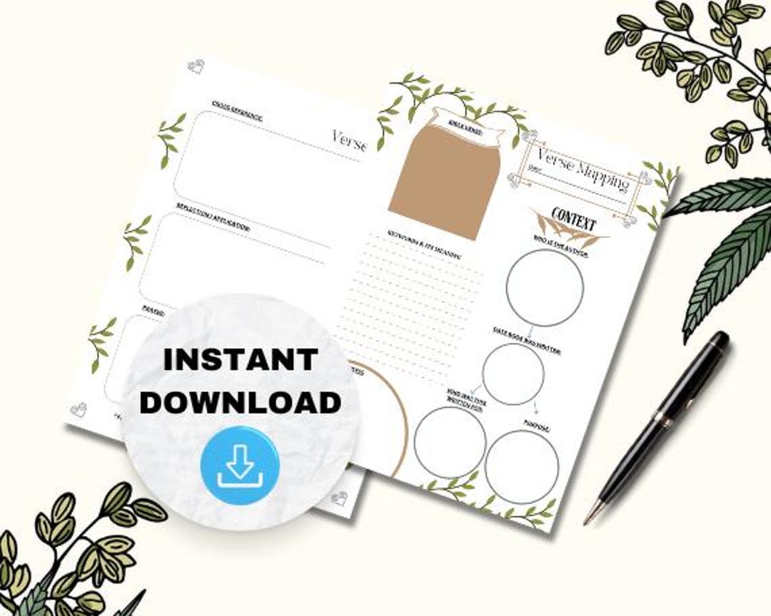 Bible Verse Mapping Printable Scripture Study Guide Bible Study ...