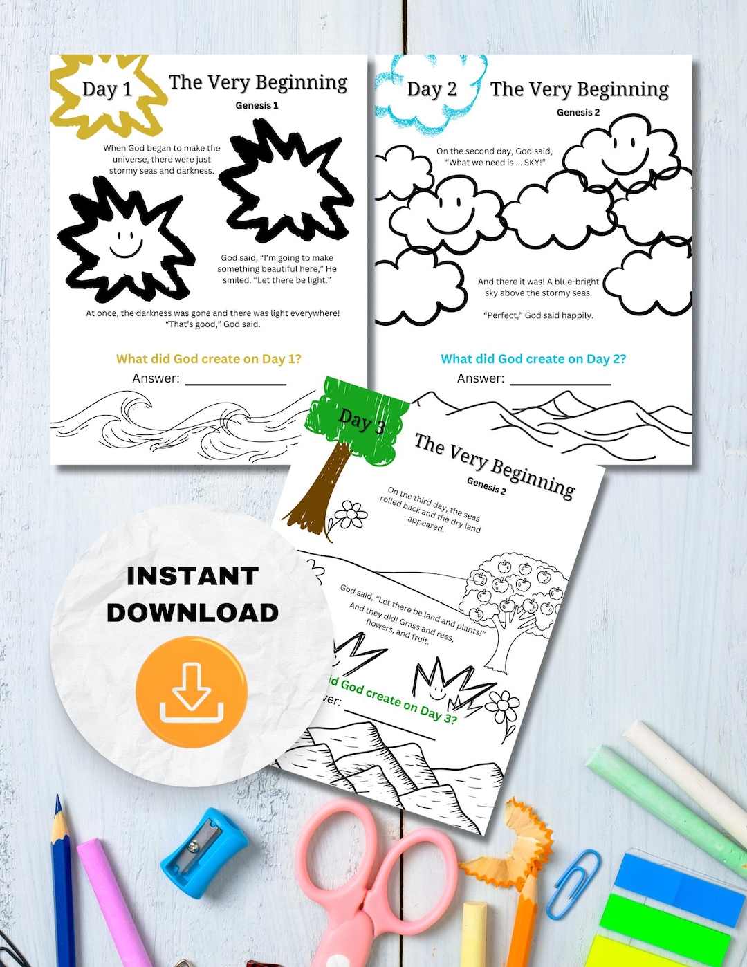 Printable Bible Study Templates for Kids - Fun & Engaging Bible Lessons ...