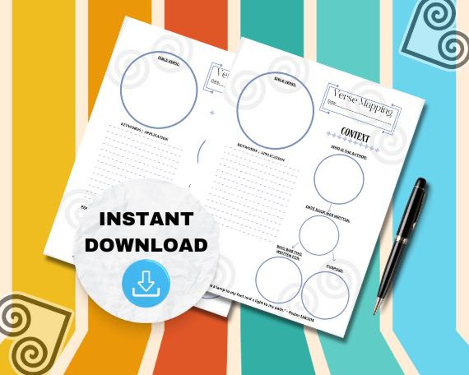 Bible Verse Mapping Printable Scripture Study Guide Bible Study ...