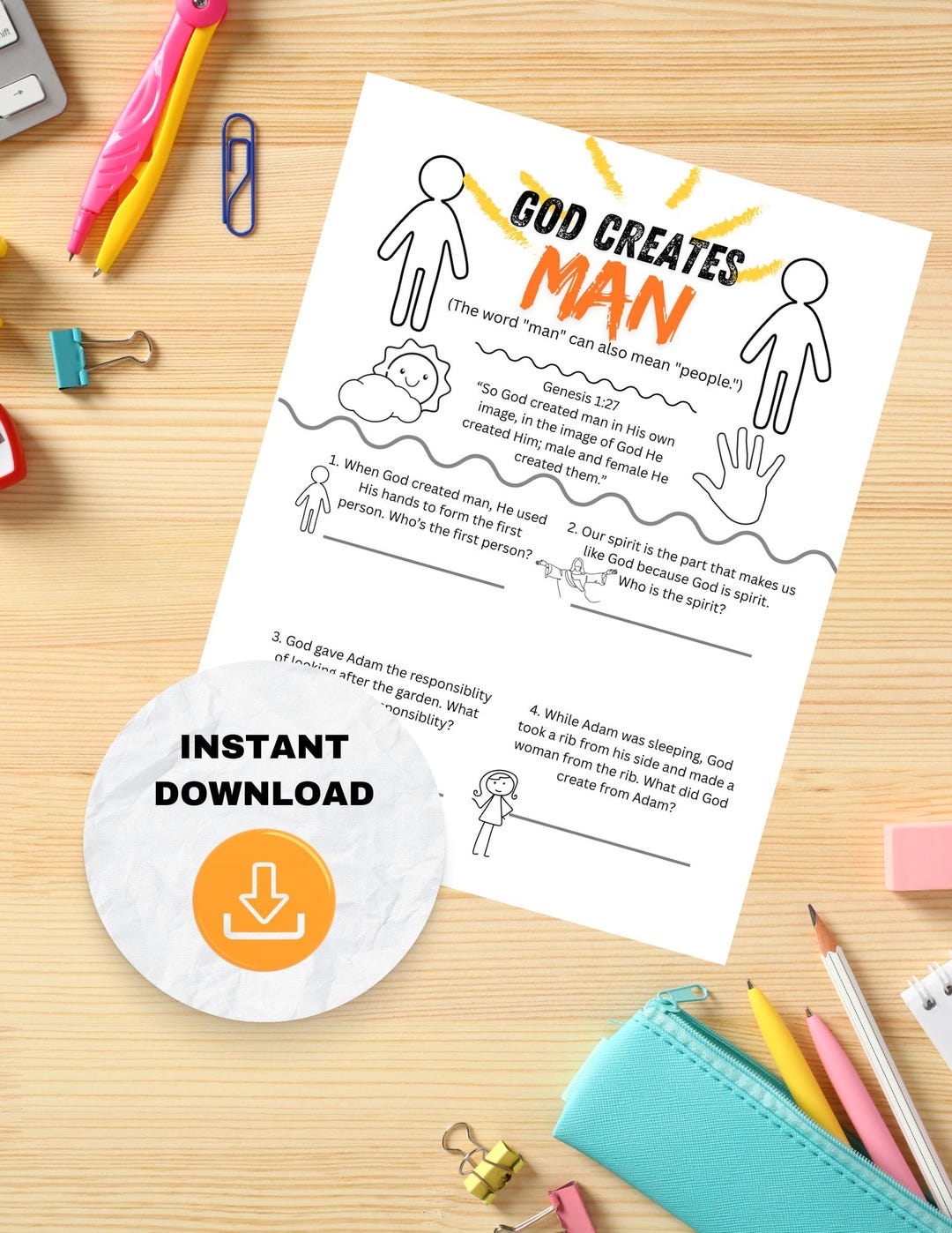 Printable Bible Study Templates for Kids - Fun & Engaging Bible Lessons ...