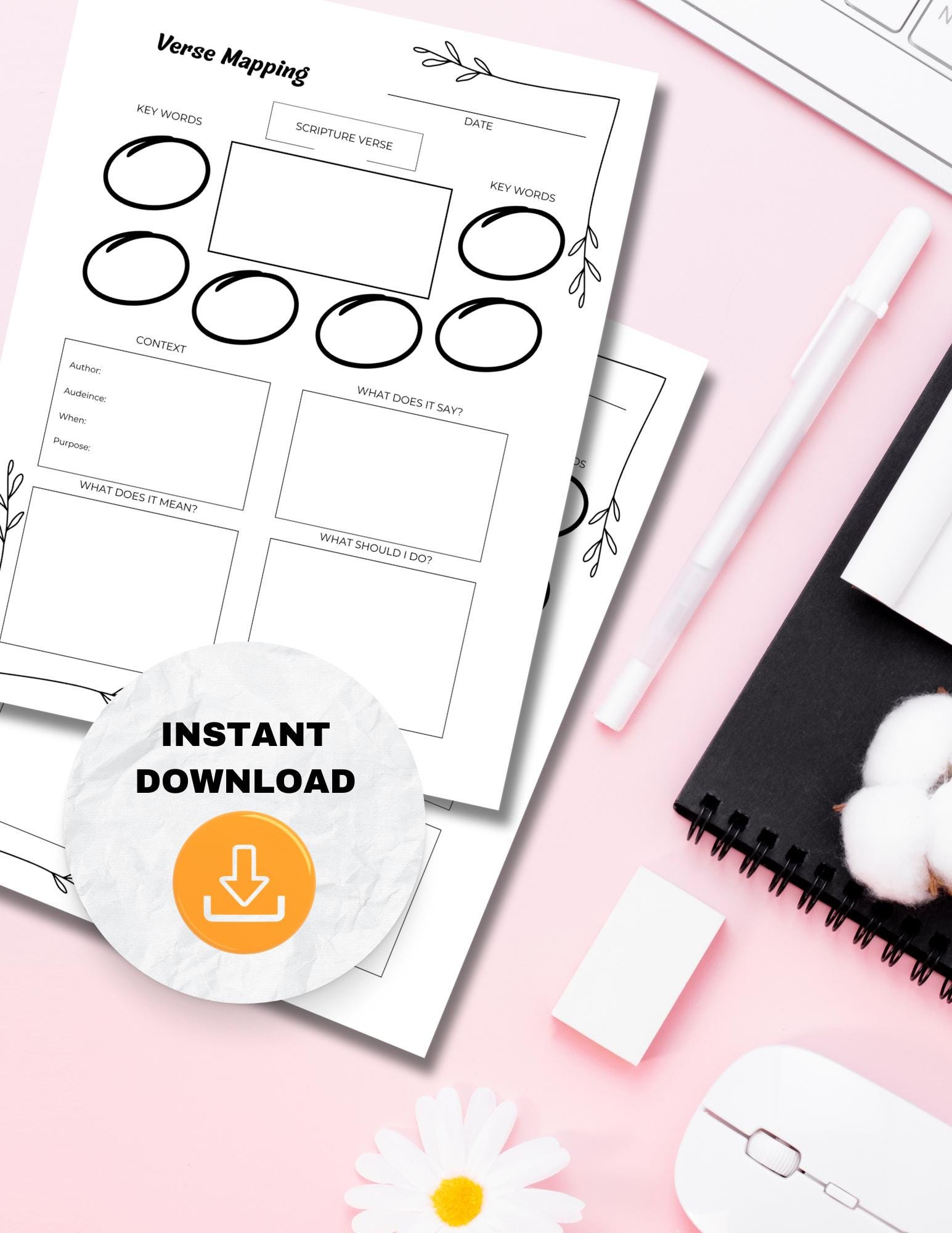 Bible Verse Mapping Printable | Scripture Study Guide | Bible Study ...