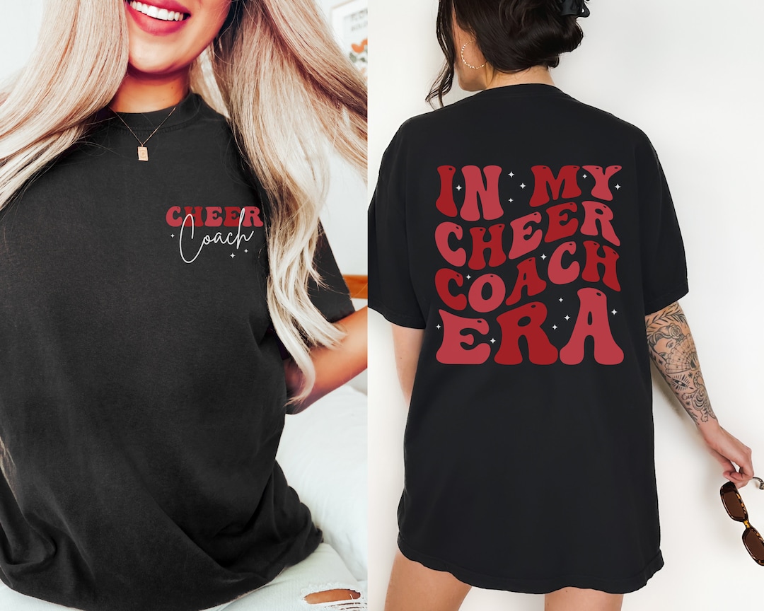 Comfort Colors® Cheer Coach Era Shirt Cheer Coach Shirt Black and Red ...