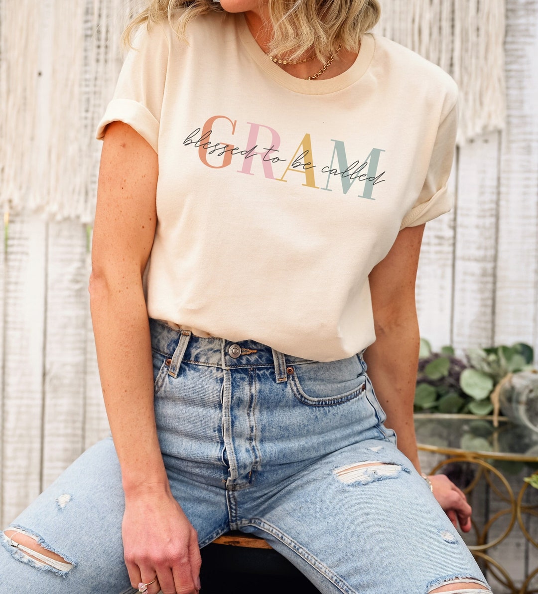 Blessed Gram Shirt for Grandma Cute Shirt Gram Mothers Day Gift Gram ...